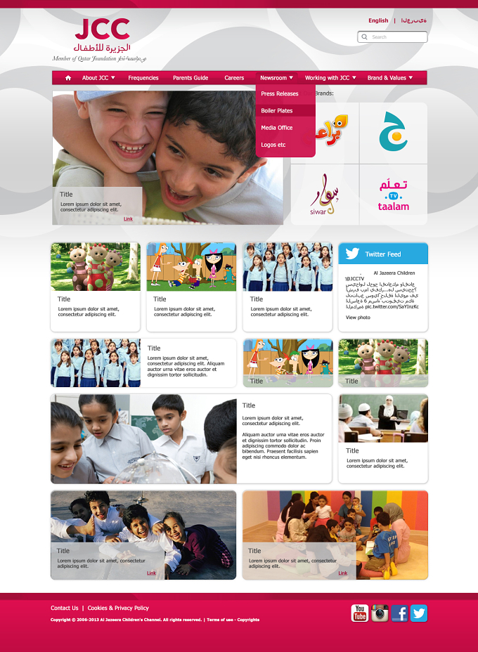 Al Jazeera Children’s Channel - Website by Christina Chester for Al Jazeera