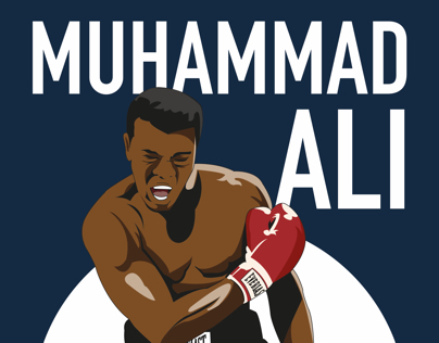Muhammad Ali poster design by Ben Pinkney