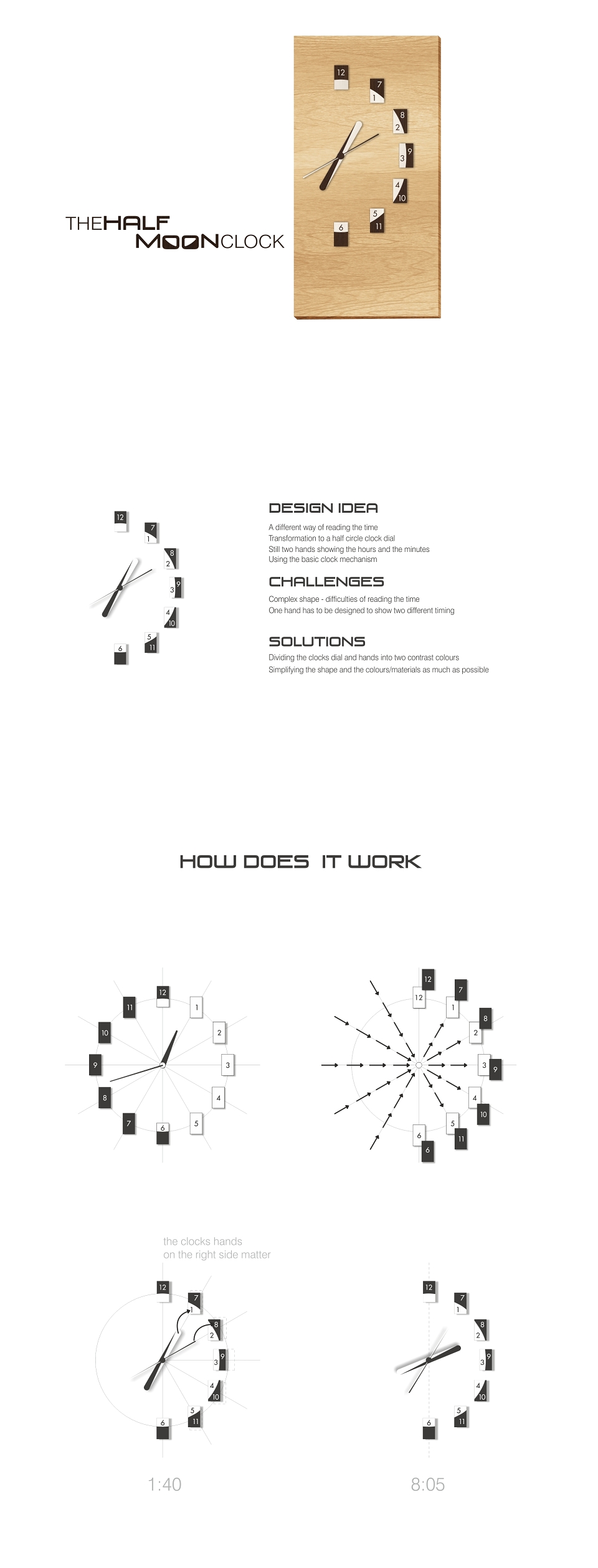 THE HALF MOON CLOCK by Tsvetelina Savova