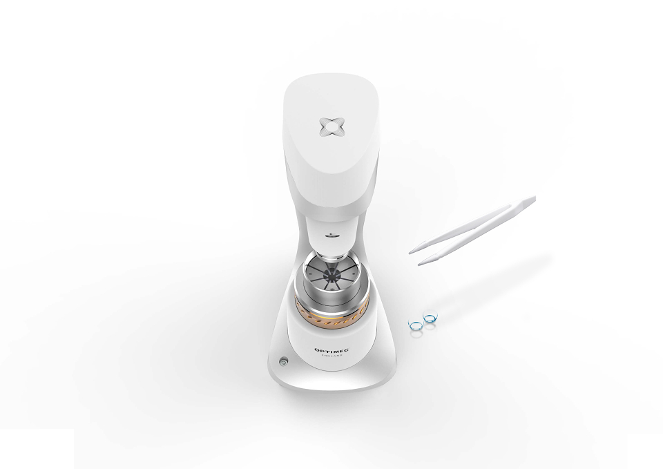 Optimec is830 contact lens measurement by Clive Goodwin for Optimec