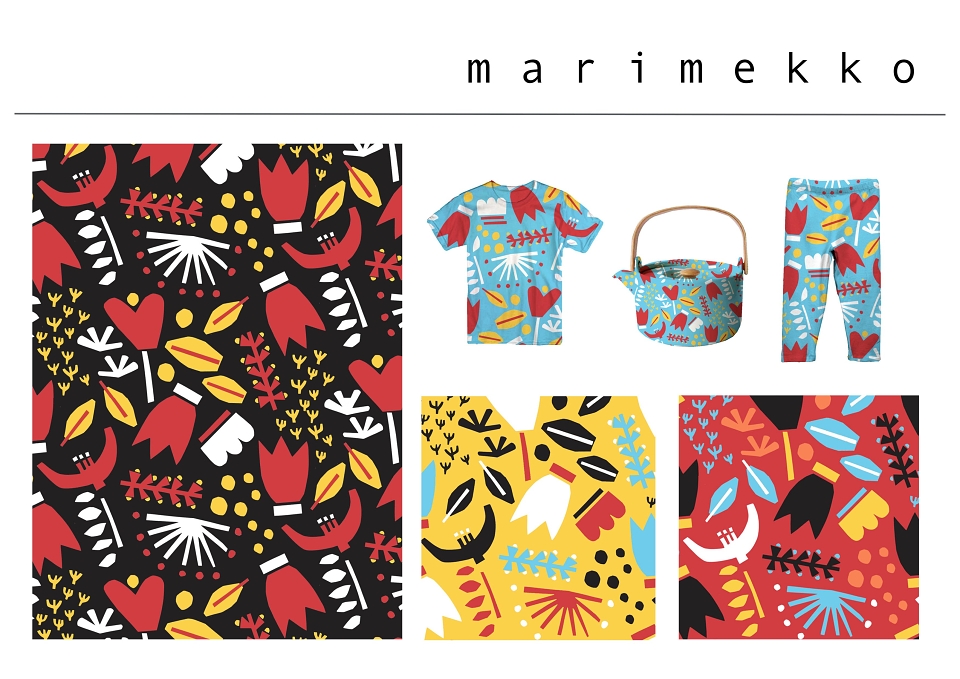Surface pattern design for textiles and home accessories, Marimekko by ...