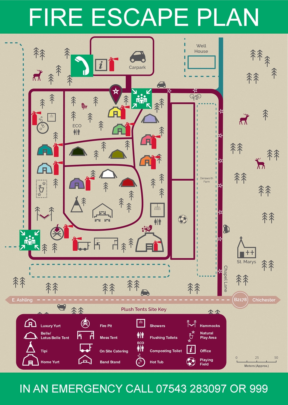 Fire Safety Map by Adam Feast for Plush Tents