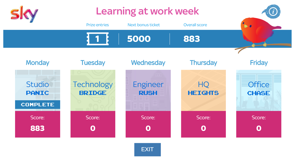 Skybird - Sky Learning at Work Week by Reflex Arc for Sky, Mindclick