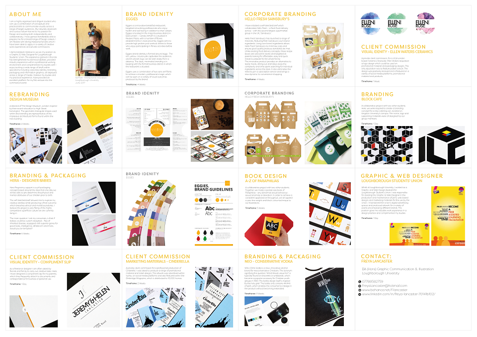 D&AD Self Promotion Leaflet - Old Truman Brewery by Freya Lancaster