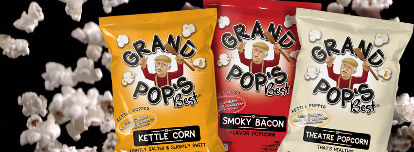 Grand Pop's Best popcorn packaging rebrand by Glen for Grand Pop's Best ...