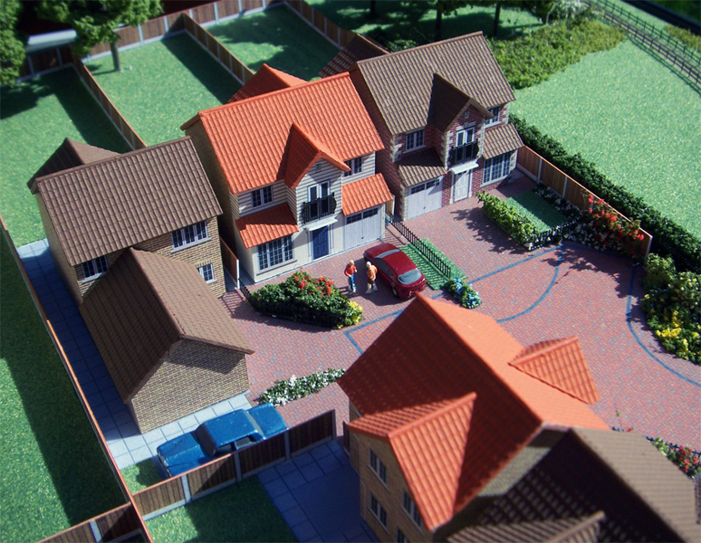 Architectural scale model of a housing development. by Funky Lemon Design