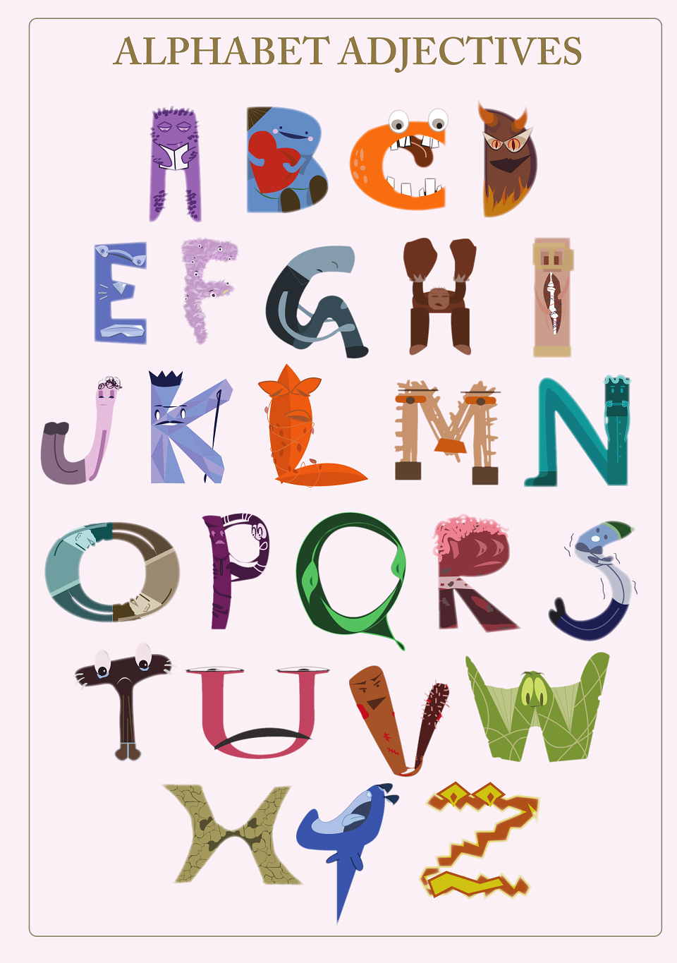 Alphabet Adjectives by Harshita Ilango