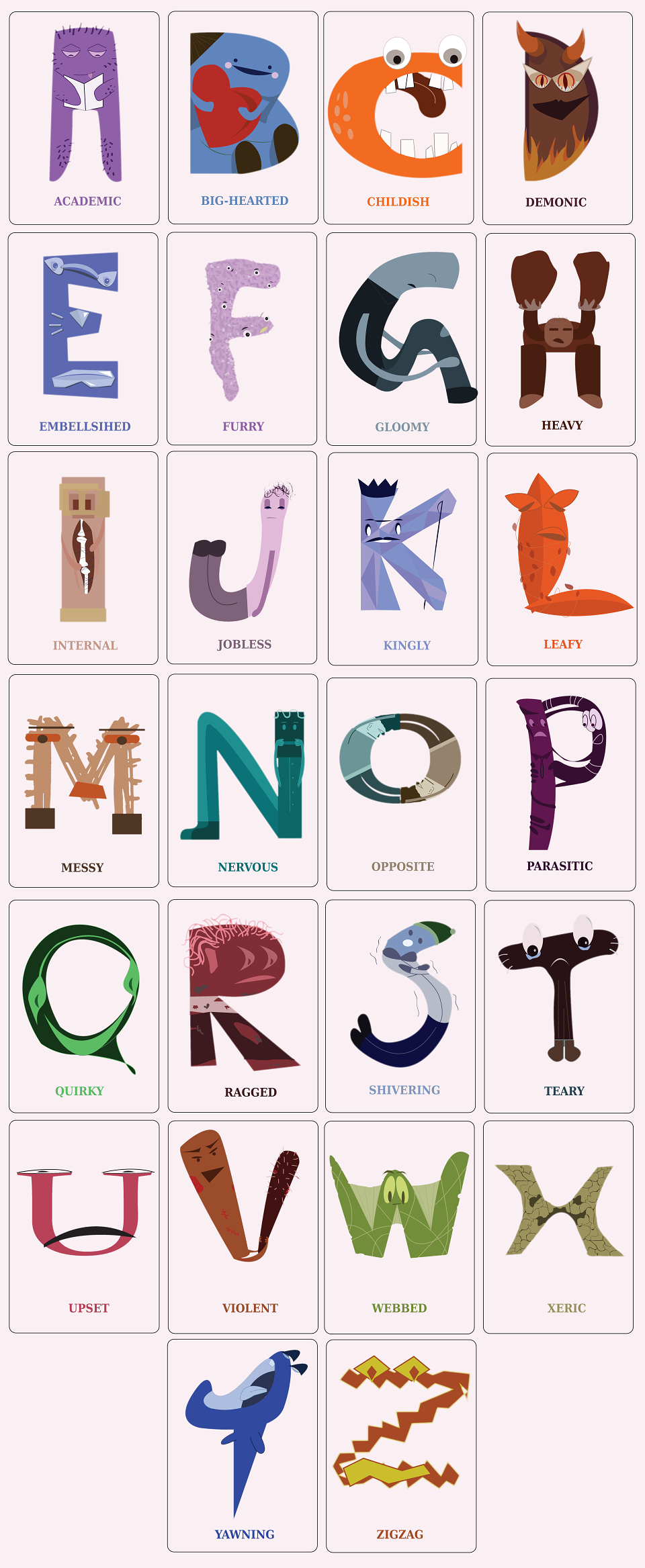 Alphabet Adjectives by Harshita Ilango