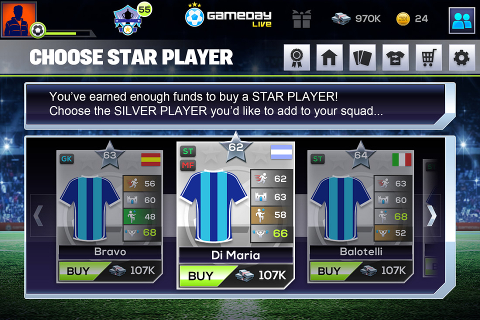 Digital Sports Arena Game UI by Gavin Buckley for Digital Sports Arena