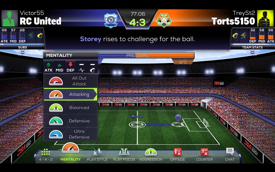 Digital Sports Arena Game UI by Gavin Buckley for Digital Sports Arena