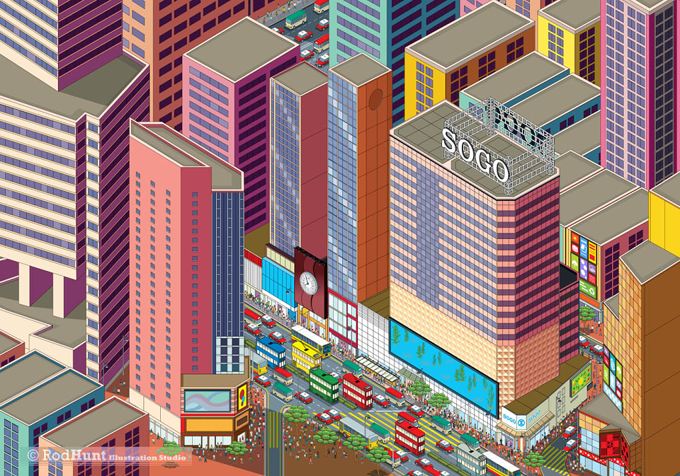 Sogo Cvision Koi Bumper Animation for 76m x 19m HD Video Wall by Rod Hunt for Sogo Hong Kong