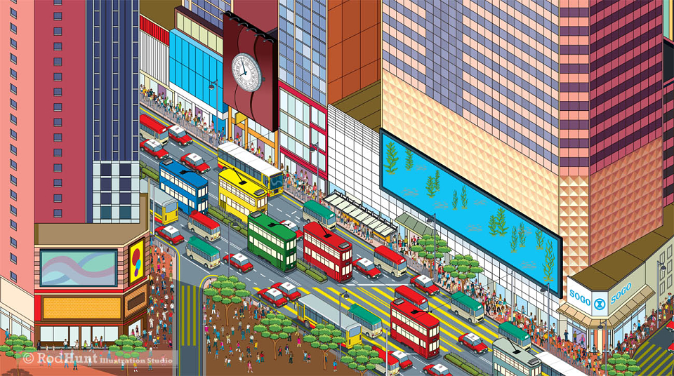 Sogo Cvision Koi Bumper Animation for 76m x 19m HD Video Wall by Rod Hunt for Sogo Hong Kong