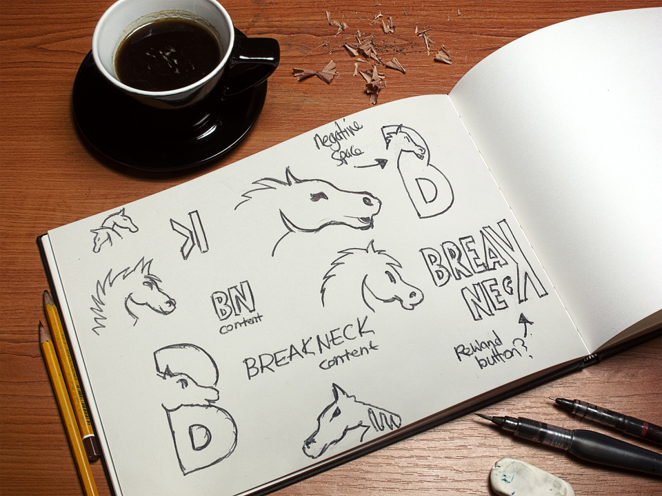 Breakneck content - Identity design by Steve Wignall for Breakneck