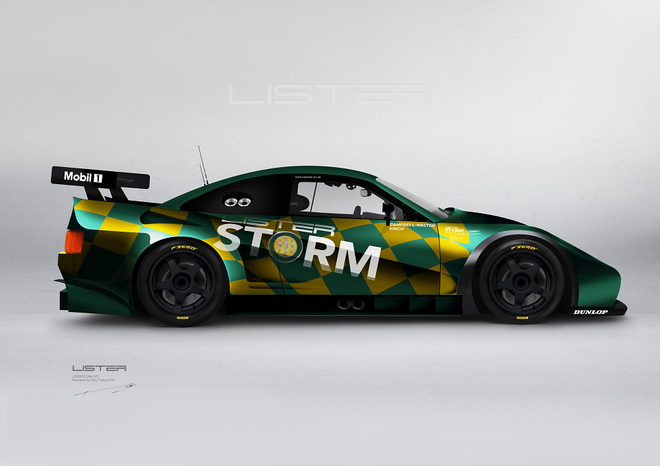 Lister Cars Illustrations by Toby Tinsley for Lister Cars