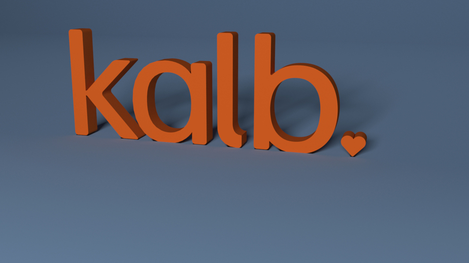 KALB company logo 3D animation by Ruta Mockute for Kalb ApS