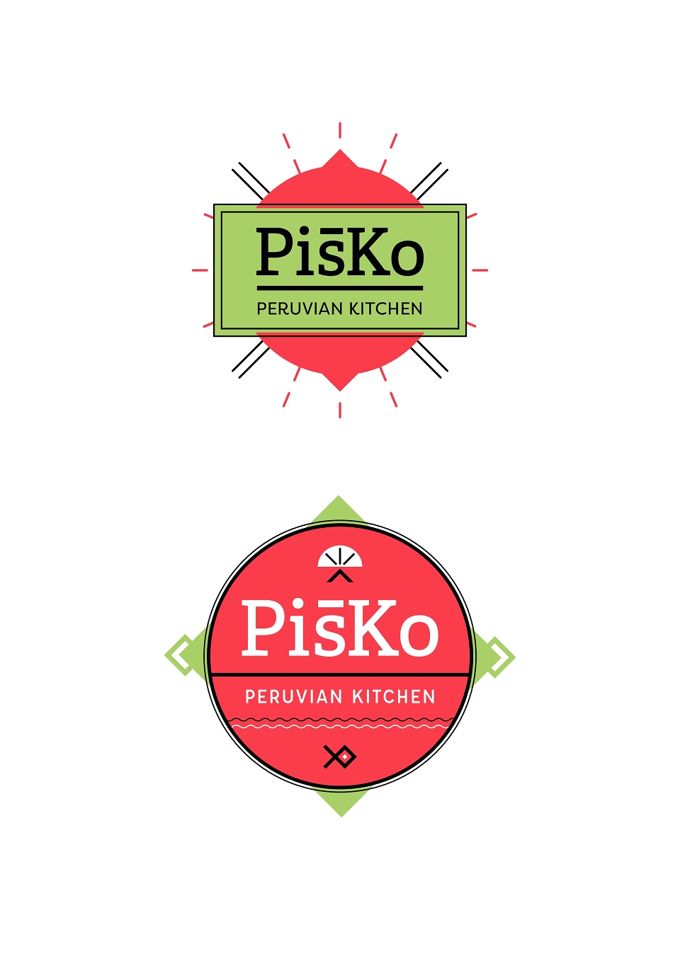 Pisko - Branding & Logo Design by Sarah Gullen for Pisko Peruvian Kitchen