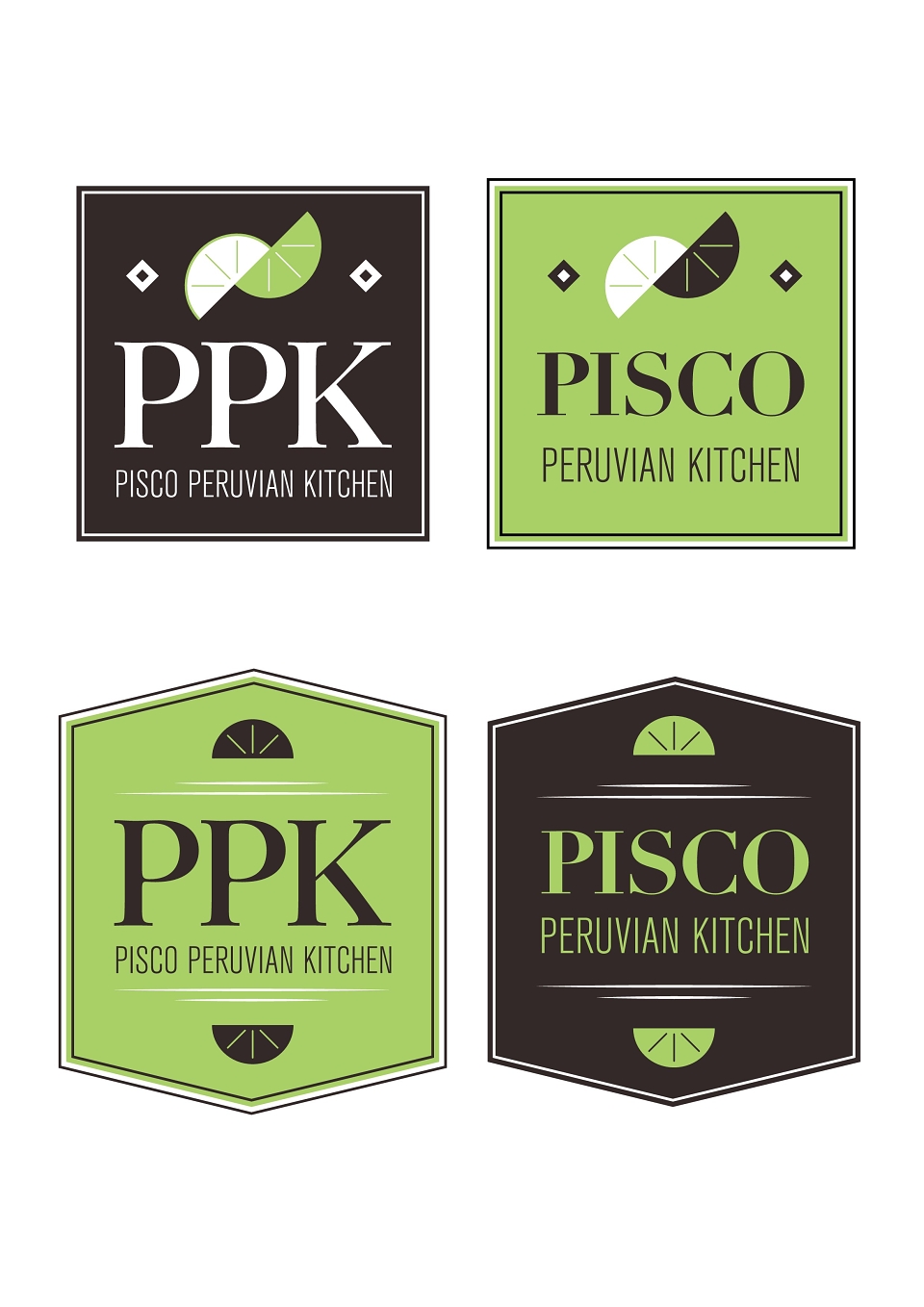 Pisko - Branding & Logo Design by Sarah Gullen for Pisko Peruvian Kitchen