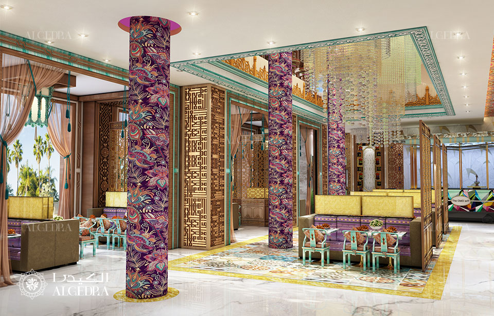 Indian restaurant interior design by ALGEDRA design