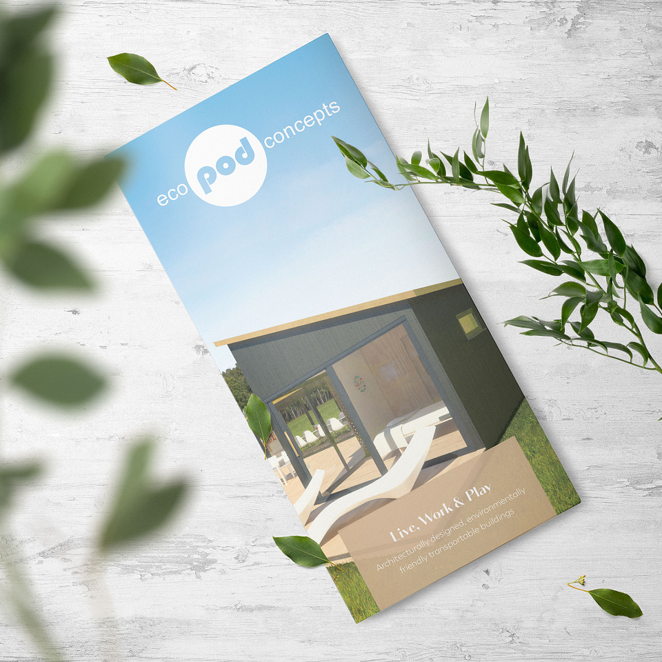 Trifold Brochure Design For Eco Pods by White Rabbit for Eco Pod Concepts