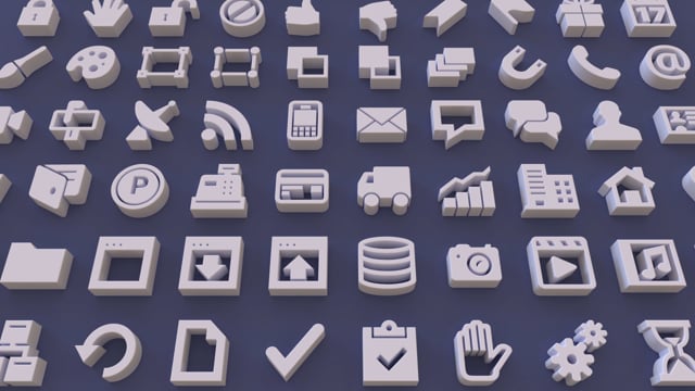 100 3D User Interface Icons Pack by Will Forrest
