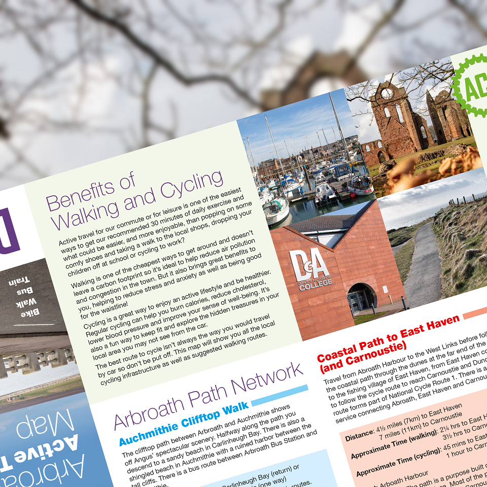 Arbroath Active Travel Map by FourPoint Mapping