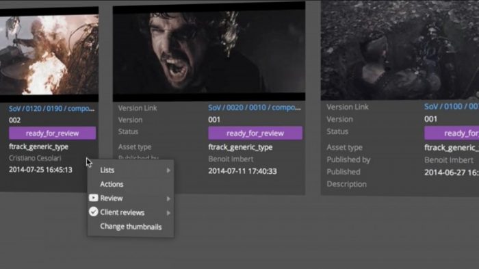 ftrack vfx project management by Grammatik Agency for ftrack