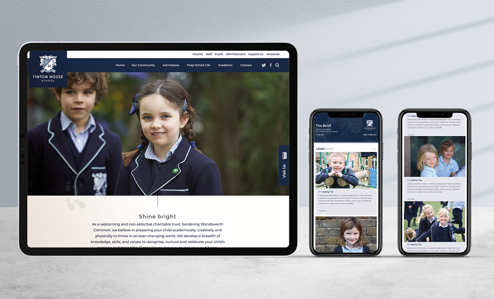 School Rebranding by Tessa Pakcan for Finton House School