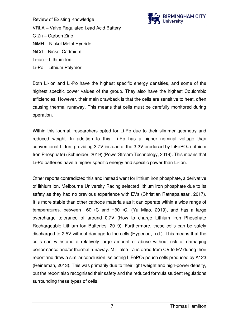 Design of a Tractive System Accumulator for a Formula Student vehicle ...