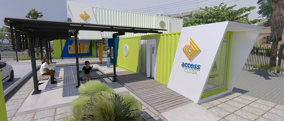 Access Bank Containers by Hitchcock Michalski for Access Bank