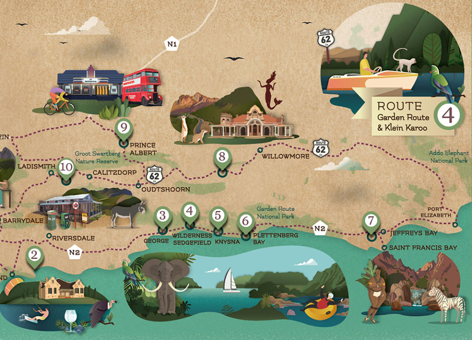 Map Illustration by Andrea Du Plessis for Greenwood Guides