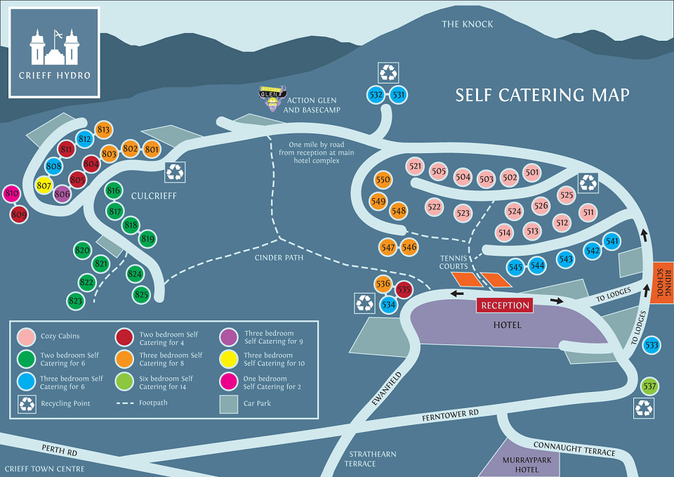 Crieff Hydro Visitor Maps by Neil Thomson for Crieff Hydro Group of Hotels