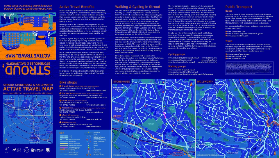Stroud Active Travel Map by FourPoint Mapping
