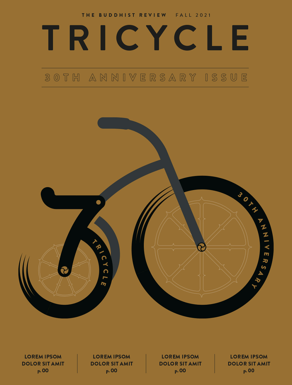 30th Anniversary magazine cover by Superfried for Tricycle magazine