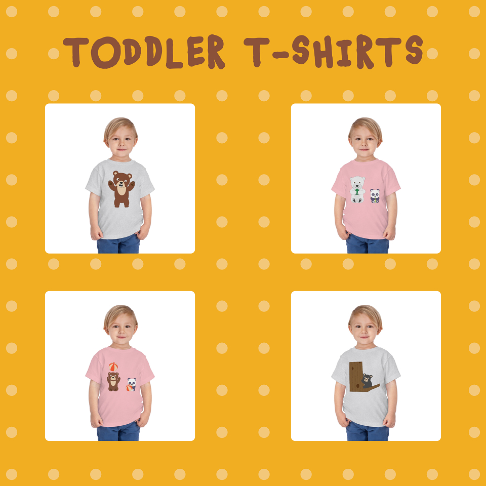 Cute Bear Buddies Character Designs by Rexx DeMarzio for Foxface Design LLC