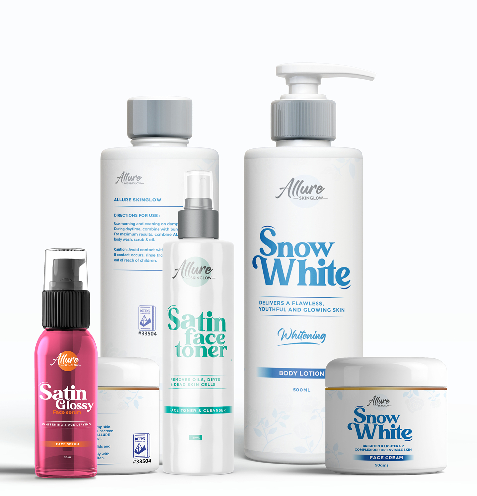 Allure Label designs by Gilbert Mokua for Allure skincare