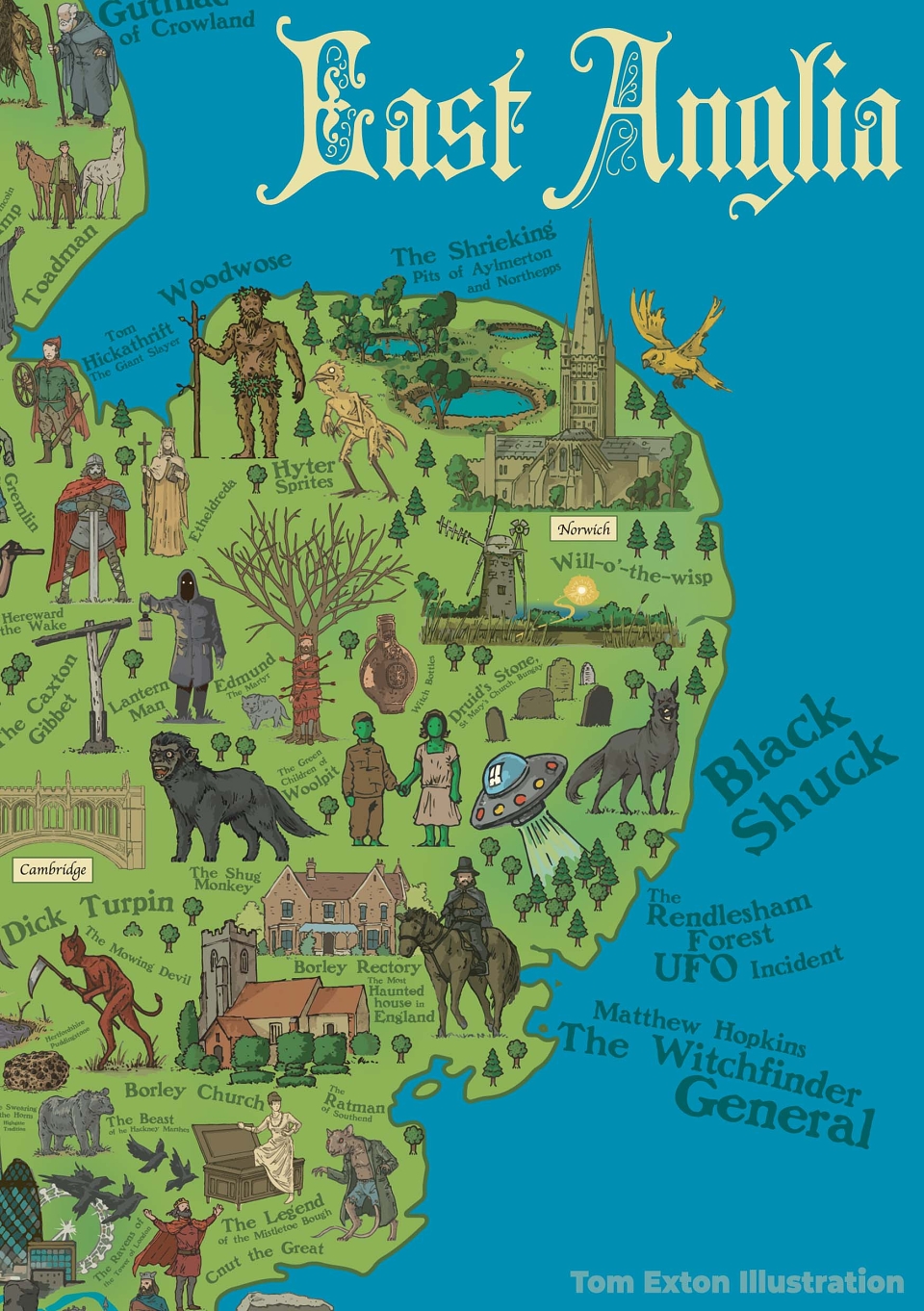 A Map of the Folklore, Myths and Legends of Great Britain and Ireland ...