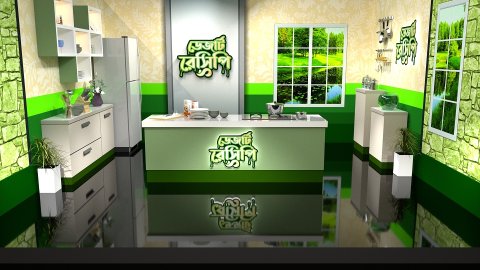 kitchen studio set design for cooking show by Md. Abubakar Fezlay Rabbi ...