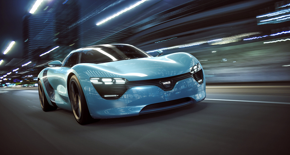 AMD vehicle tech 3d Visuals by Steve Wilson for AMD