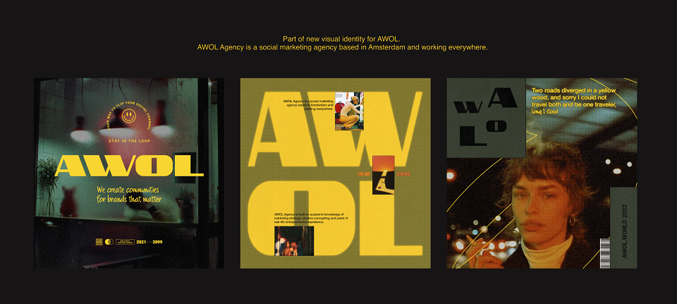 AWOL | Visual Identity by Anna Kolianchuk