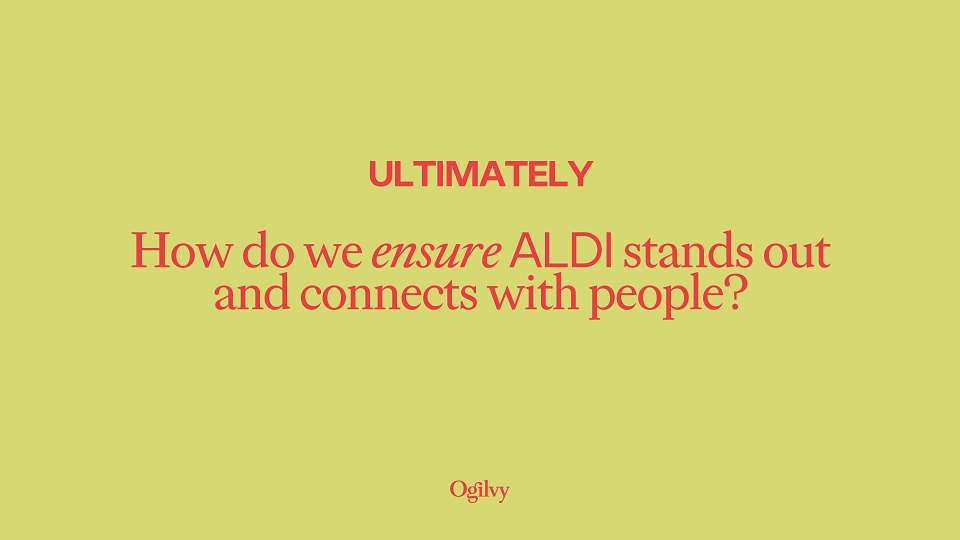 Typography for Aldi Pitch Presentation: Ogilvy by Clare Donald for Aldi