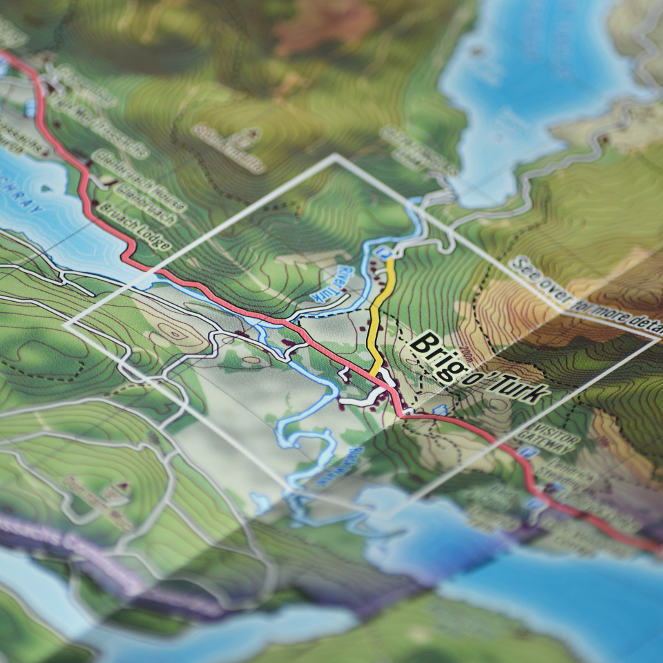 Map of Brig O' Turk and Surrounding Area by FourPoint Mapping for ...