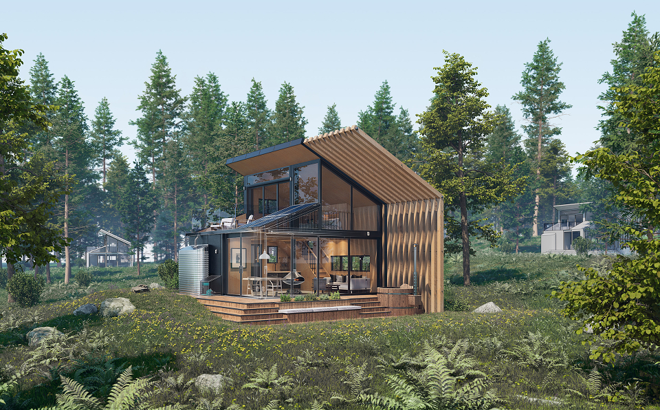 AutoCAD Eco Cabin 3D Model by Torpedo for Autodesk