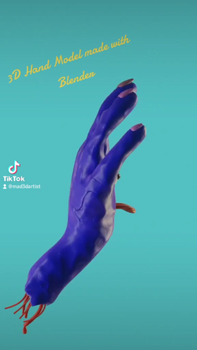 Clay Hand Model by Keith Berry for Artstation Portfolio & Tiktok