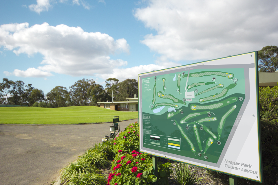 Golf Maps by Tyler Hendy for Neangar Park Golf Course