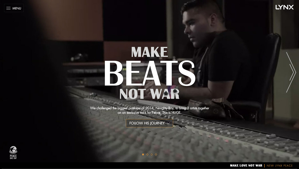 Lynx Peace: Make ____ Not War by Chris Pearce for Unilever