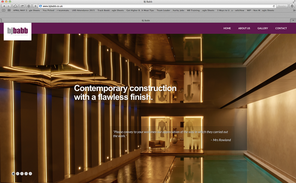 BJ Babb website - Construction Industry by Gingermonkeys Creative UK Limited for BJ Babb