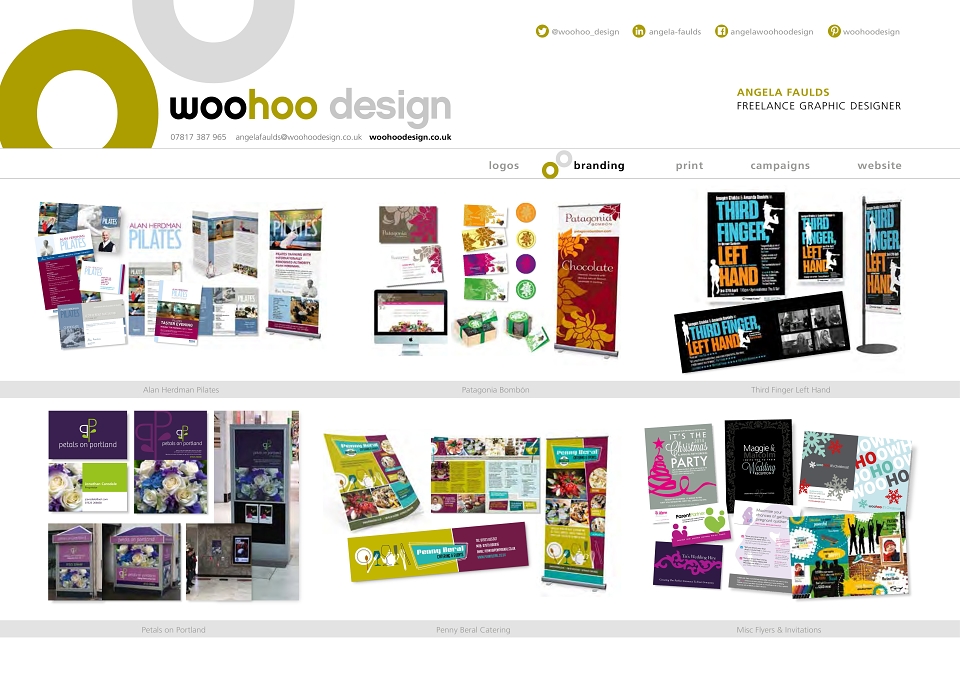 Woohoo Design Branding Design by Angela Faulds for Lawrence & Beavan