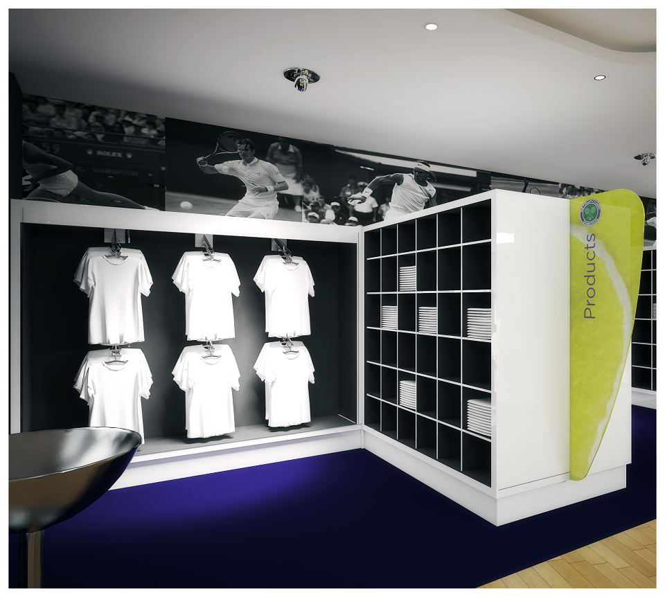 Wimbledon Retail Interior - No.1 Court Shop by Fiona Hamilton for ...