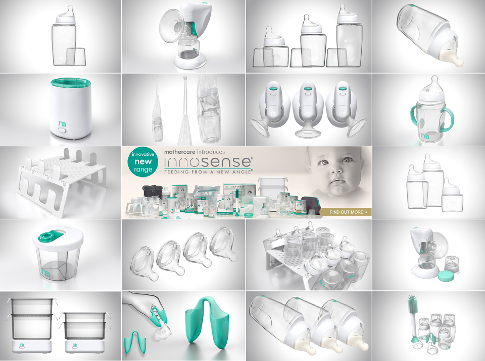 Mothercare: 60+ pack visuals by Bomper Studio for Mothercare