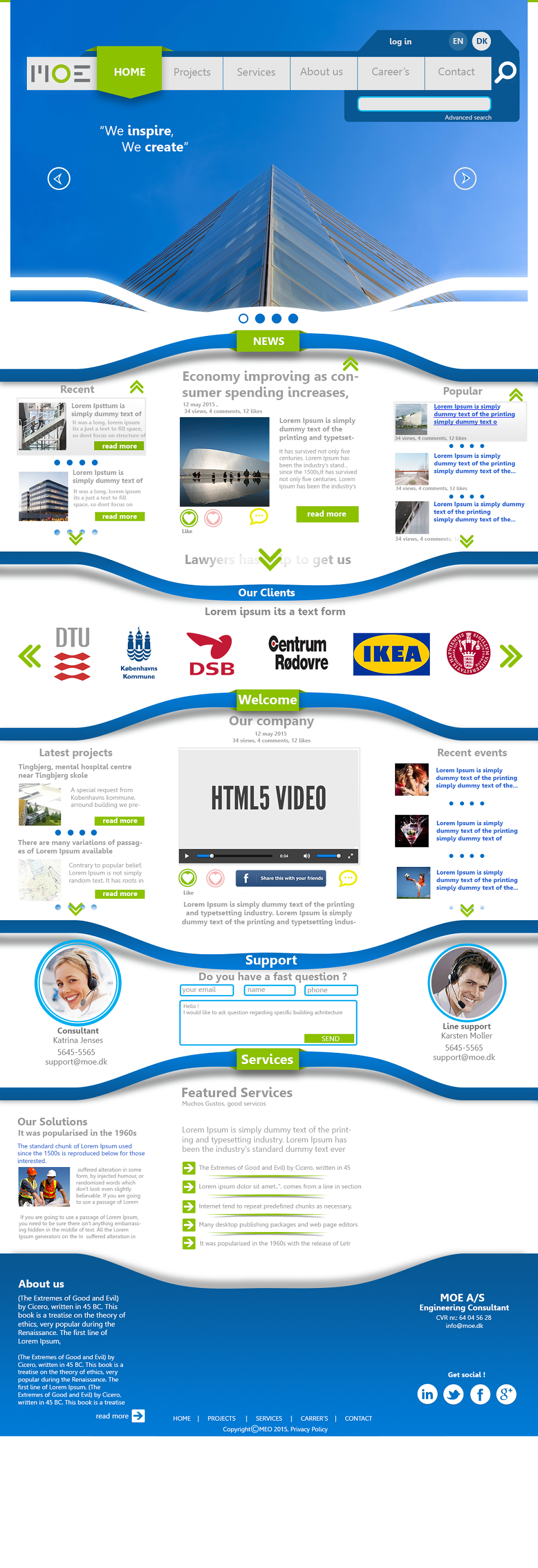 Design for Intranet website / 3d renders by Lukas Milewski for Morten ...